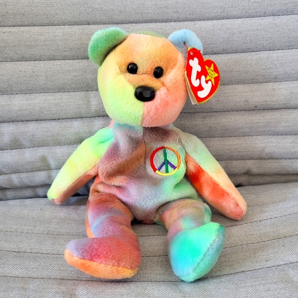 Ty | Toys | Retired Peace 996 Ty Beanie Babies Rare Vintage Toy Tiedye ...